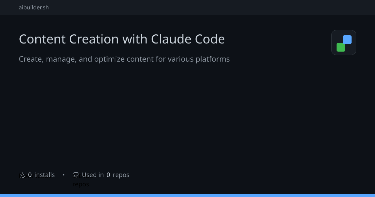 Content Creation with Claude Code | aibuilder.sh